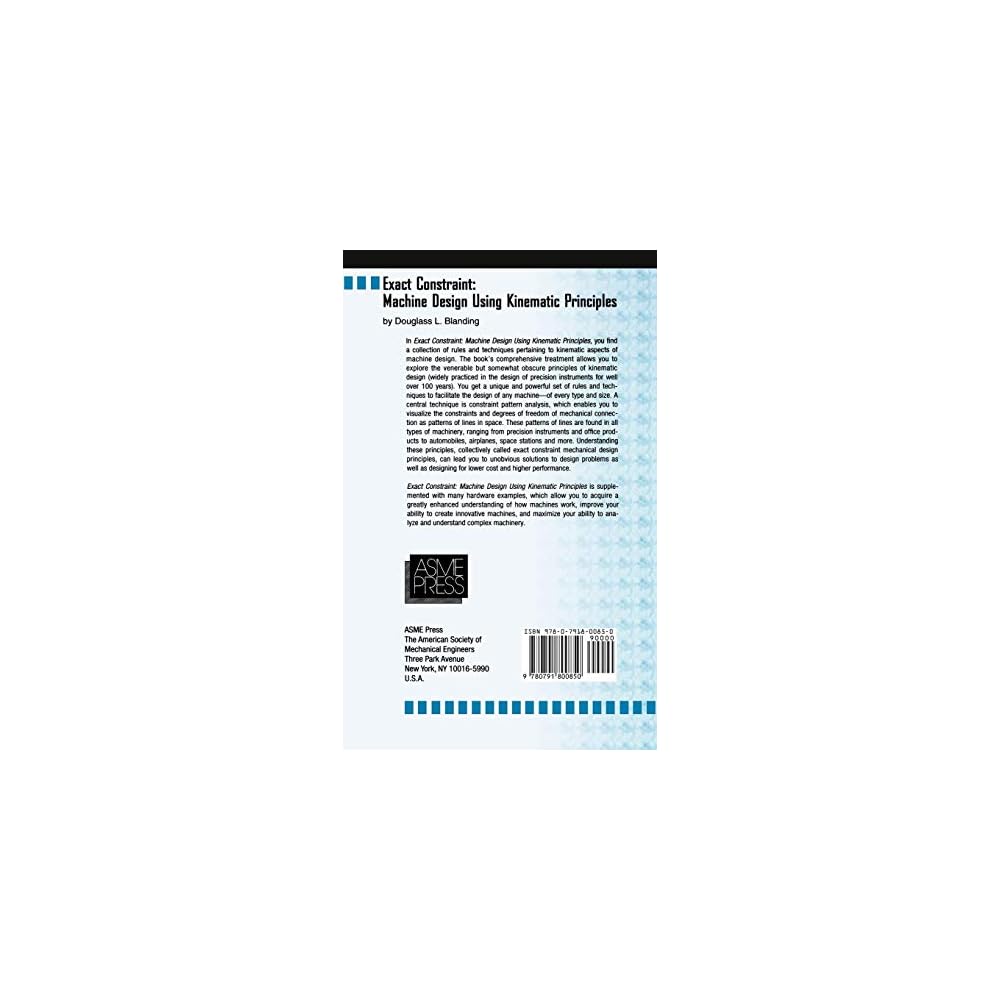 Buy Exact Constraint: Machine Design Using Kinematic Processing ...