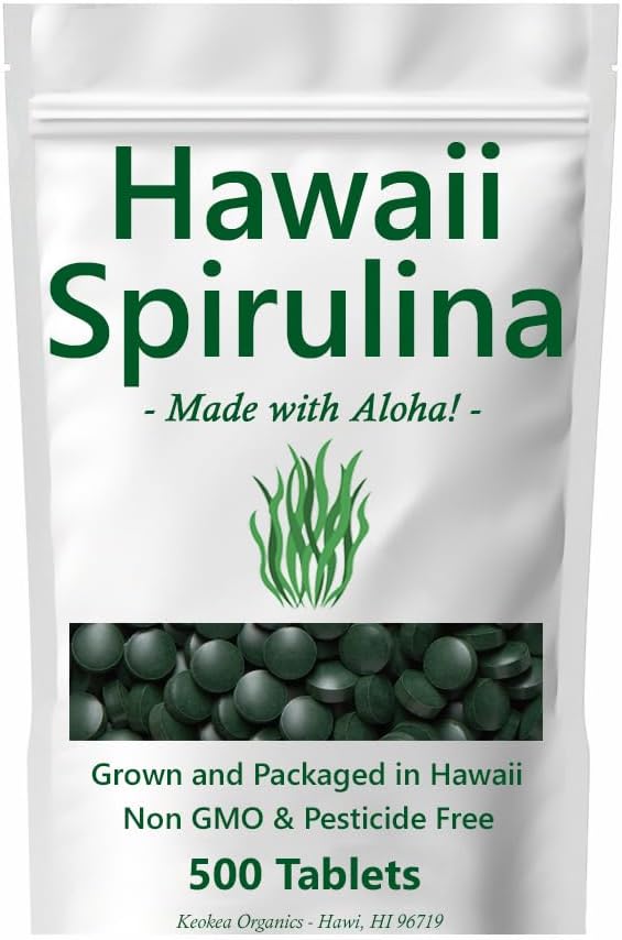 Amazon.com: Keokea Organics Hawaii Spirulina - 500 Tablets - Grown and ...