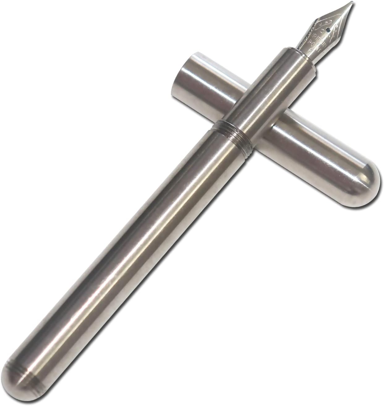 Amazon.com : Duffire Titanium Fountain Pen with Clip, Ink Refillable ...