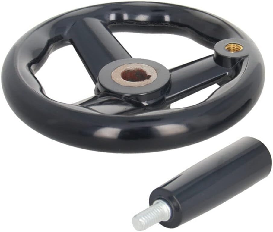 3 Spoke Hand Wheel with Revolving Handle Black Bakelite Round Three ...
