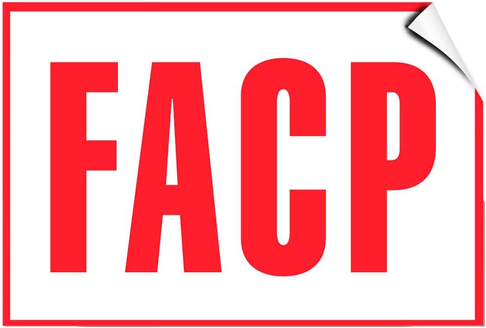 Amazon.com: Facp Hazard Fire Label Decal Sticker 8"