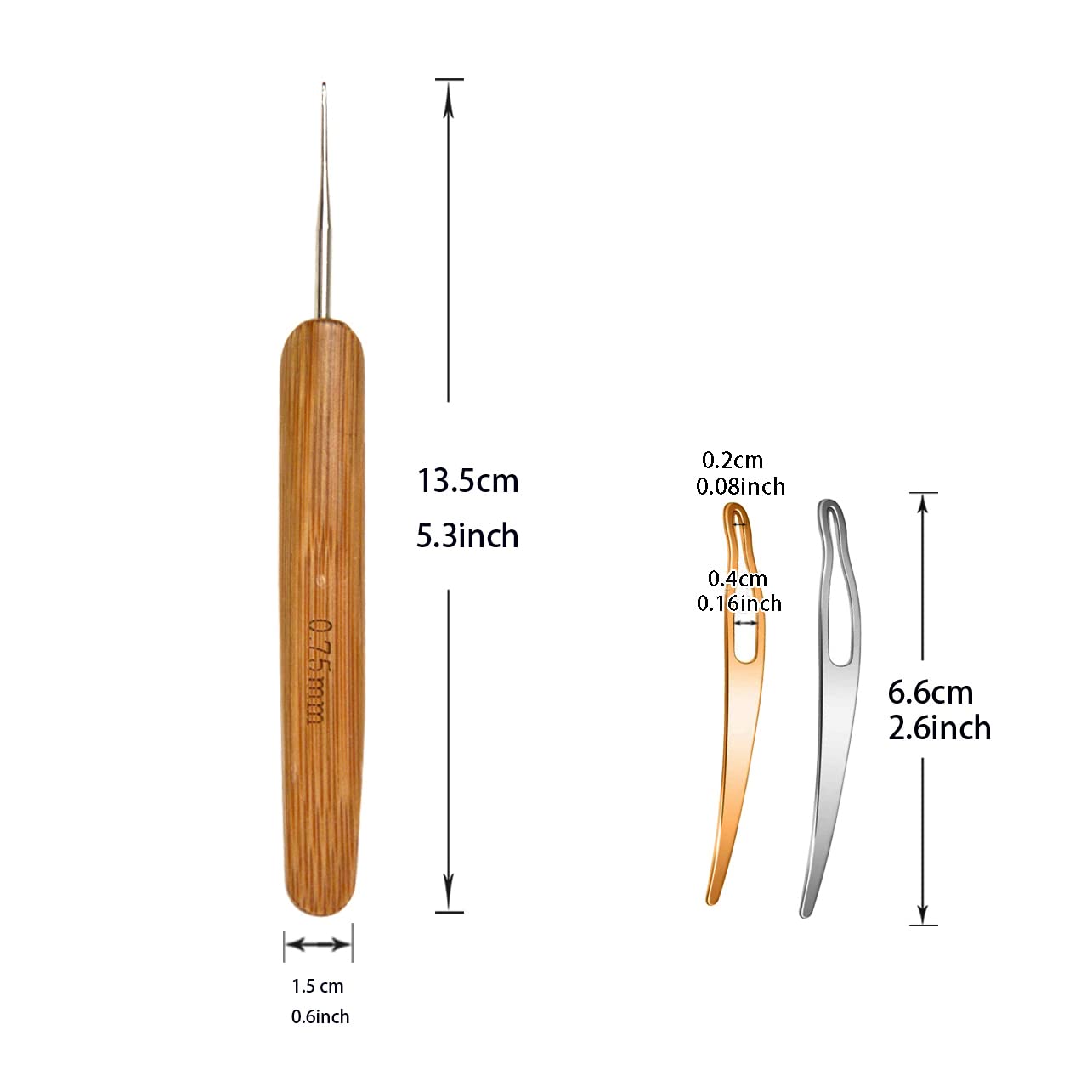 Snapklik.com : 5 Pieces Dreadlock Crochet Hook Tool Kit Braid Hair ...