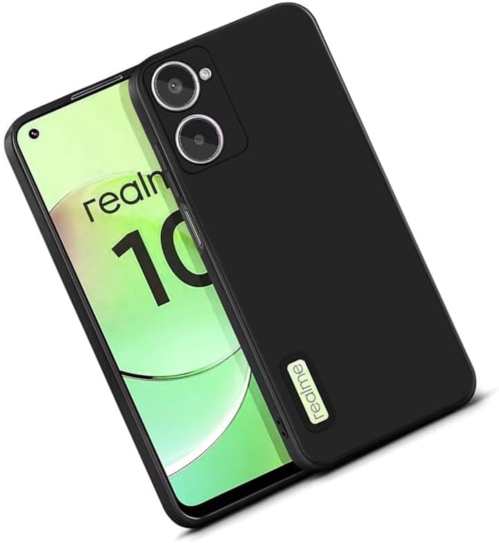 COBERTA Back Cover for Realme 10 4G Back Cover Case - Black Silicon ...