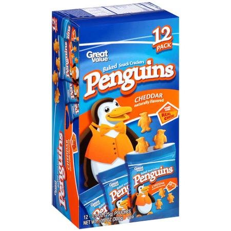 Amazon.com: Great Value Baked Snack Crackers Penguins Cheddar Naturally ...