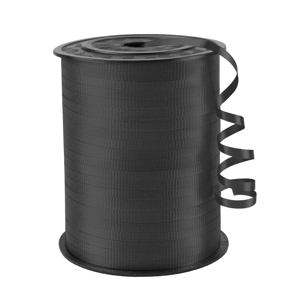 Amazon.com: KMER LIFE Black Crimped Curling Ribbon, 1/5" Wide x 500 ...
