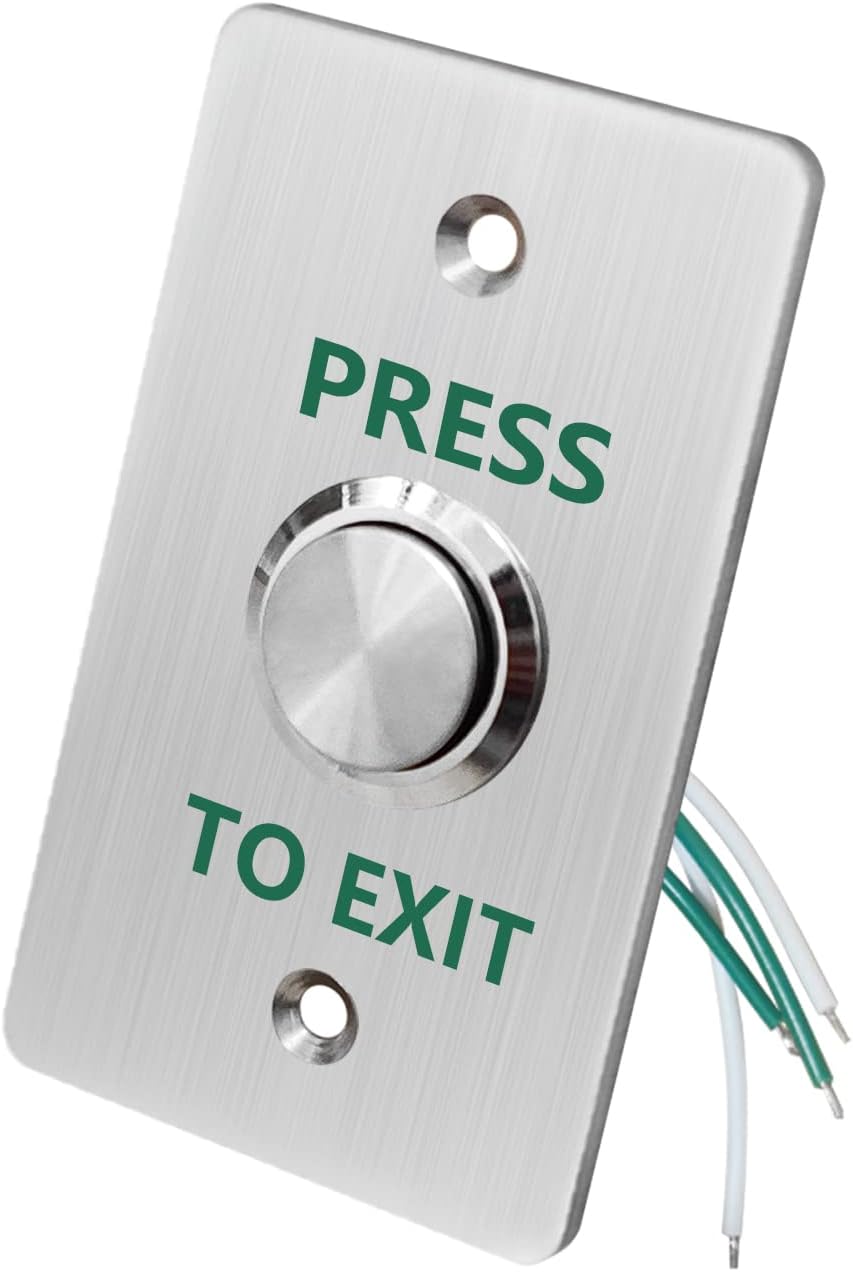 Amazon.com: Visionis VIS-7100 Green LED Square Request Push to Exit Button Release with Timer ...