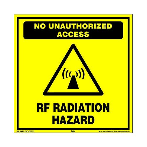 Buy Mr. Safe - No Unauthorized Access RF Radiation Hazard Sign Hard ...