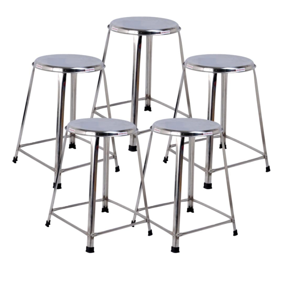 Lifetime Stools 21 inch Stainless Steel Stool for Sitting, Round Shape ...
