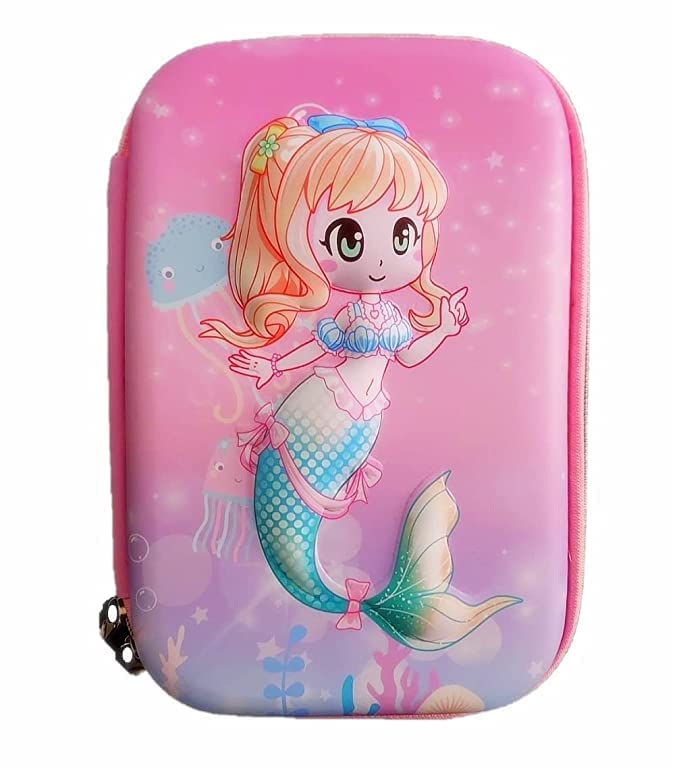 FIT FUN Mermaid 3D Hardtop Pencil Pouch (Jumbo Size) with Multiple ...