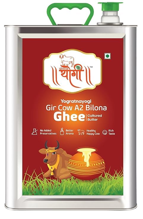 YOGRATNAYOGI Premium A2 Gir Cow Ghee 15 Kg - Desi Vedic Bilona Method ...