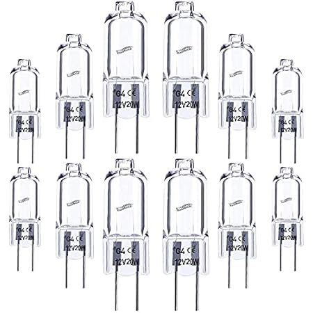 ASPRE UK - G4 Halogen Light Bulbs, 20W 12V G4 Halogen-Pin-Base-Lamp ...