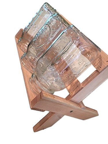 Sprouting Jar Stand, Wooden Sprouting Jar Cradle, Holds Both - Want It All