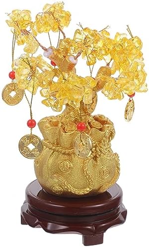 Amazon.com: XIEHE-SHOP Crystal Fortune Tree, Gold Money Tree Feng Shui ...