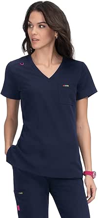 Amazon.com: KOI French Bull F102 Women's Coco Scrub Top Navy 3XL ...