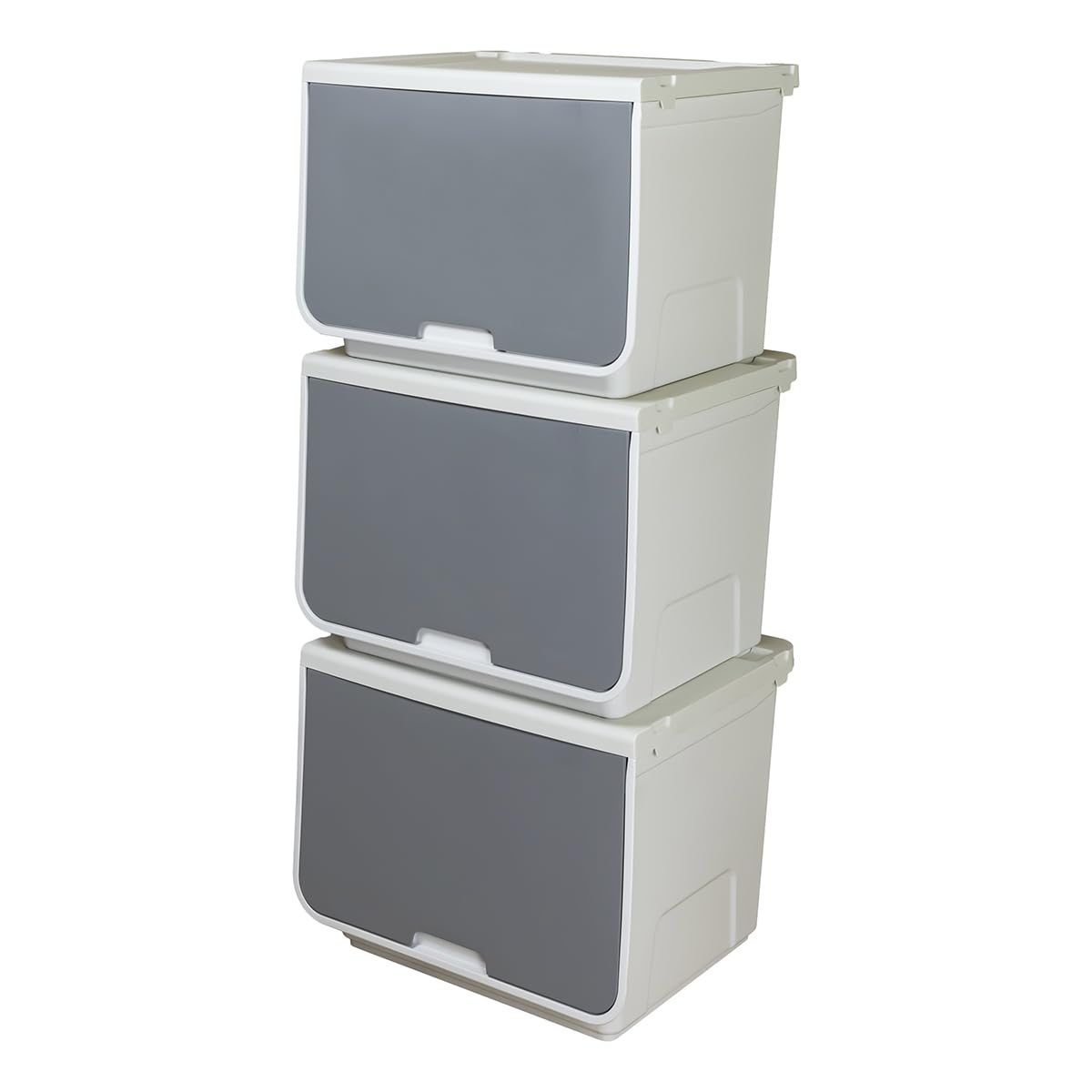Cajas De Plástico Organizadora Polycar Multibox 3 Pack. Blanca/Gris : Amazon.com.mx: Hogar y Cocina