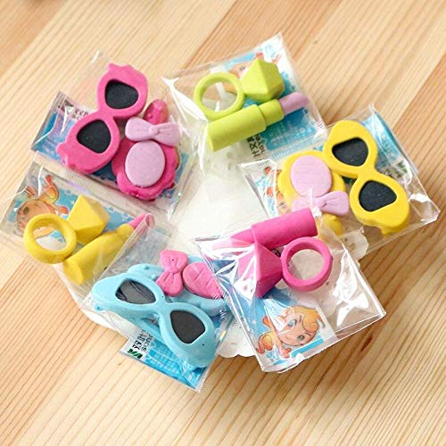 Funcart Goggle & Dimond Ring Assorted Color Eraser Set (4pc/Pack ...