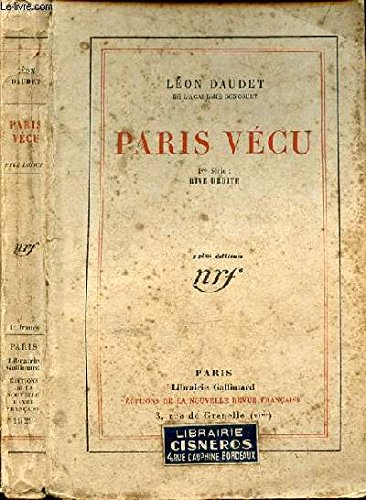 Paris Vecu: Léon Daudet: Amazon.com: Books