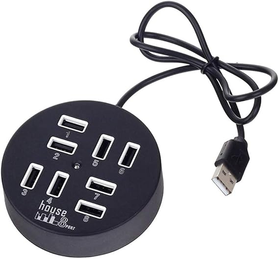 Amazon.com: KDL TECH USB Hub 8 Ports Box Data Transmission Round Hub ...