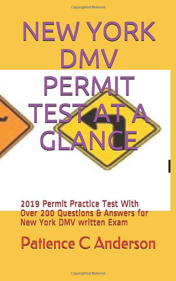NEW YORK DMV PERMIT TEST AT A GLANCE: 2019 Permit Practice Test With ...