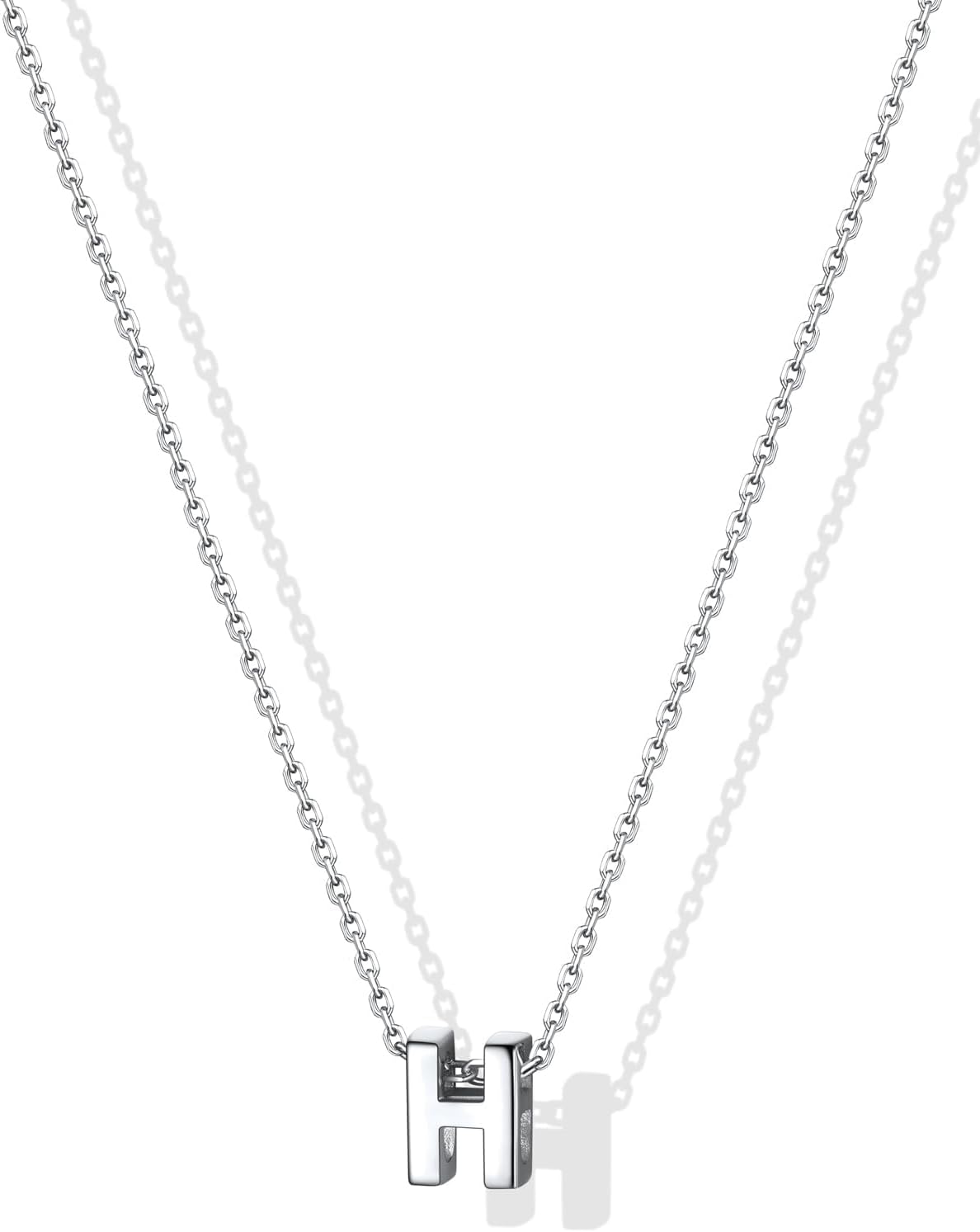 Amazon.com: SILVERCUTE Small Sterling Silver Initial Necklace for Women ...