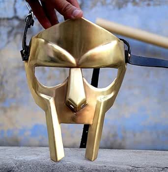 Armour Roman Gladiator Helmet Face Mask Golden MF Doom Medieval Re ...