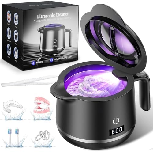 Amazon.com: 𝟔𝟖%𝐨𝐟𝐟 Ultrasonic Retainer Cleaner Machine: Dental Cleaning ...
