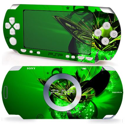 Amazon.com: Green Flower Vinyl Decal Skin Sticker for Sony PSP 2000 ...