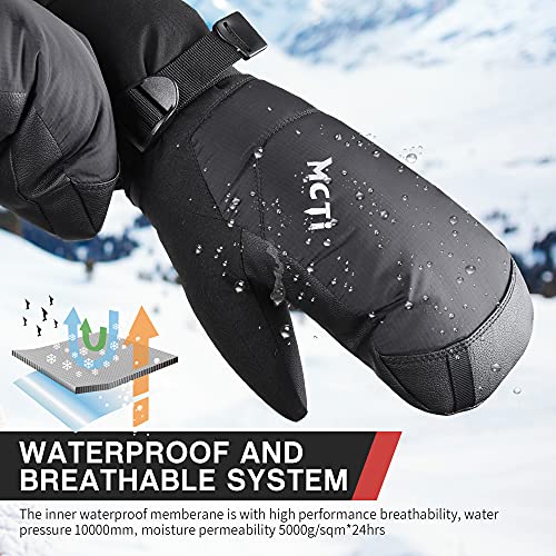 Snapklik.com : Ski Mittens Down Mittens Waterproof Touch Screen Winter ...