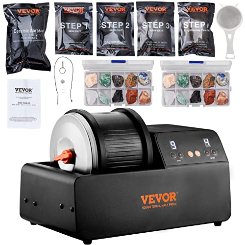 VEVOR Direct Drive 3LB Rock Tumbler Kit, 4-Speed/9-Day Timer ...