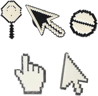 Amazon.com: Opexicos 5Pcs Cursors Enamel Pin Mouse Finger Badge Lapel ...