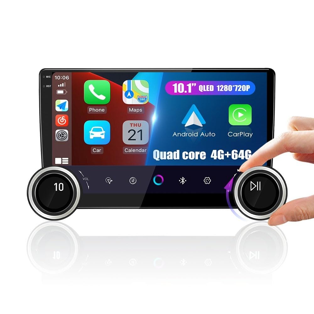 Amazon.com: Wostoke Universal Dual Physical Display Knobs CarPlay ...