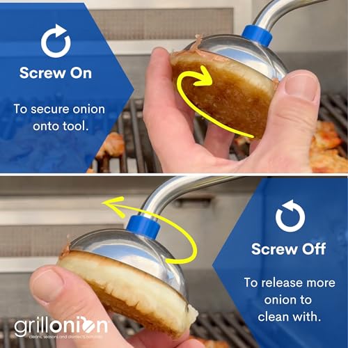 Grill Onion Grill Grate Cleaner Tool - Premium Onion Grill Brush ...