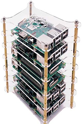 GeeekPi 6-Layers Cluster Case for Raspberry Pi, Rack Case with ...