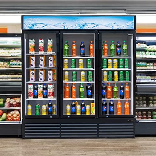 Amazon.com: FRICOOL Merchandiser Refrigerator 2 Sliding Doors, 31 cu ft ...