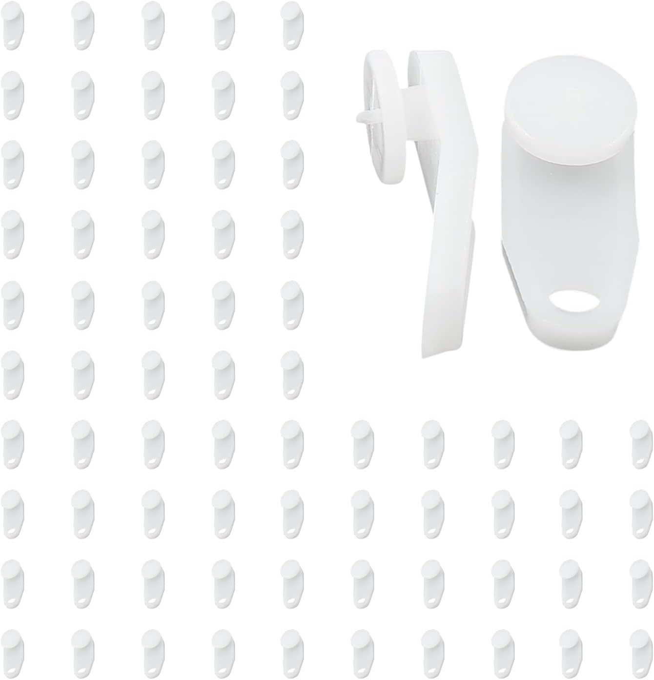 Amazon.com: Unlorspy 100 Pcs White Traverse Rod Slides Curtain ...