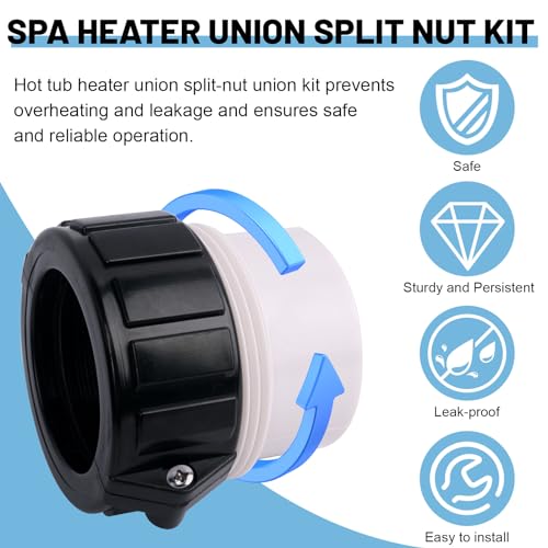 AFZZ 2 Inch Spa Hot Tub Heater Split Nut Union & 2 Inch Slip Heater ...