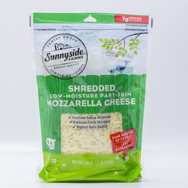 Amazon.com: Sunnyside Farms, Mozzarella Shredded Cheese, 16 Fl Oz ...