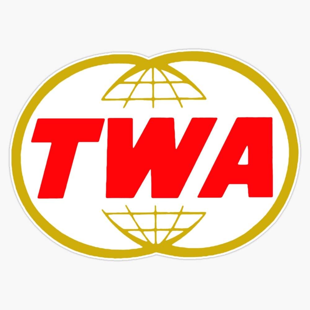 Amazon.com: TWA airlines Sticker Bumper Sticker Vinyl Decal 5" : Automotive