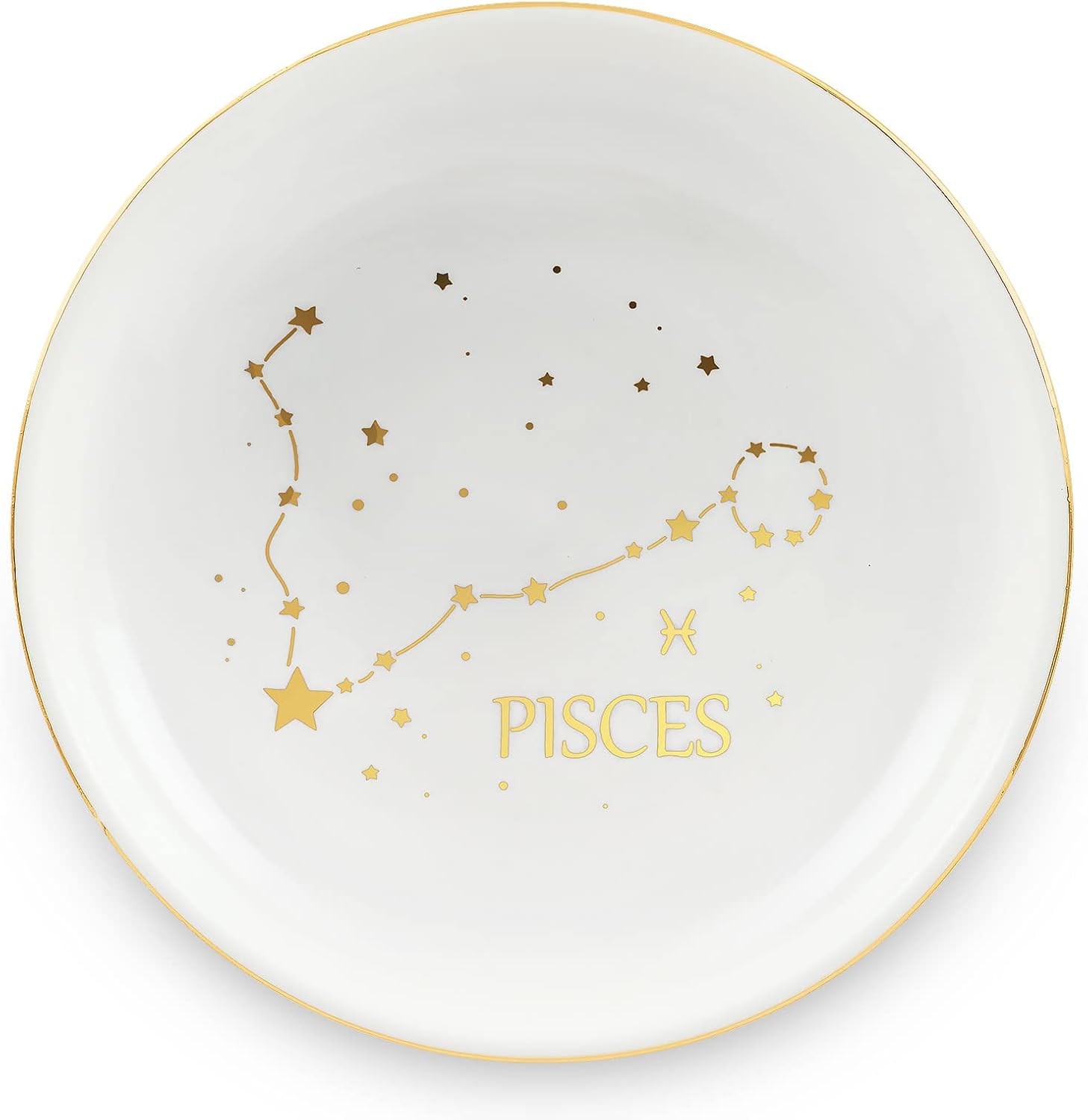 Amazon.com: Homlouue Pisces Zodiac Ring Dish, Birthday Gifts Ceramic ...