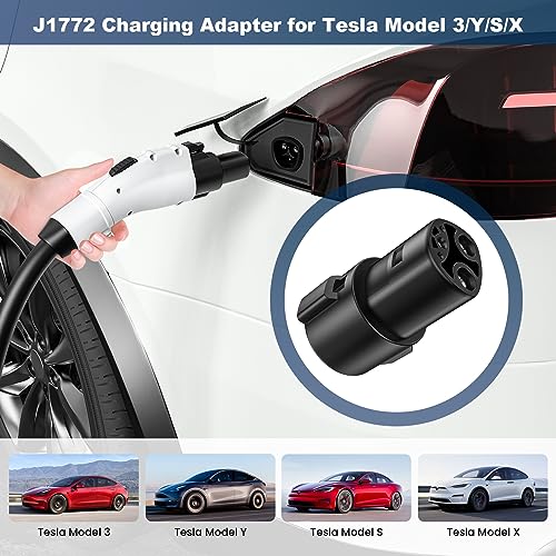 Snapklik.com : AVAPOW J1772 To Tesla Adapter 80 AMP / 240V AC Fast ...