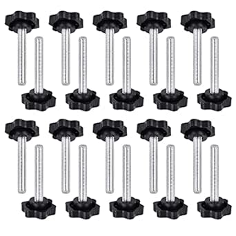 QUCUMER 20 stuks klemknop vleugelschroef M6 x 40 schroefdraad ...