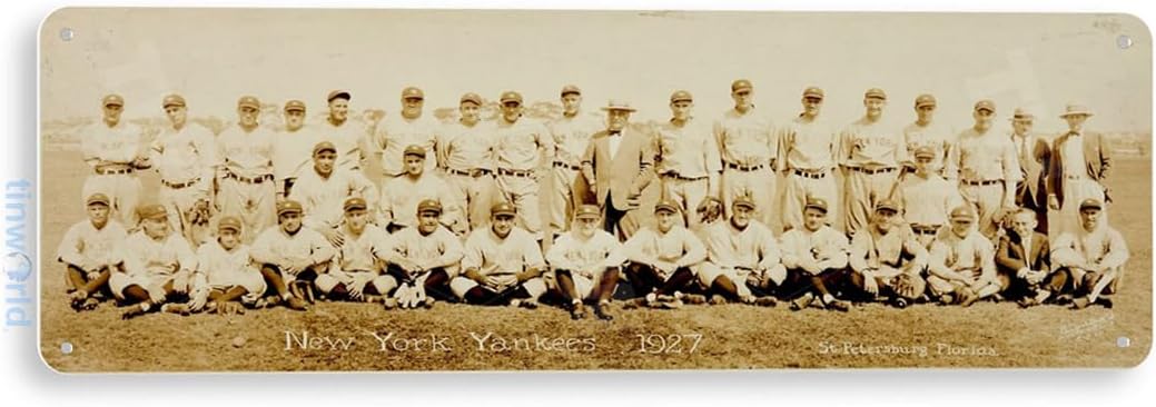 Amazon.com: Tinworld Tin Sign: Yankees 1927 New York Baseball Team ...
