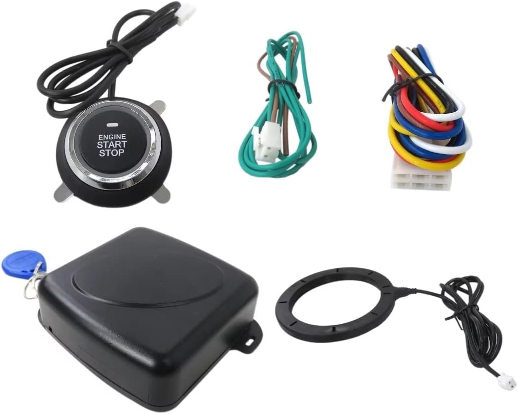 Amazon.com: 12V Car Alarm Car Engine Push Start Button RFID Lock ...