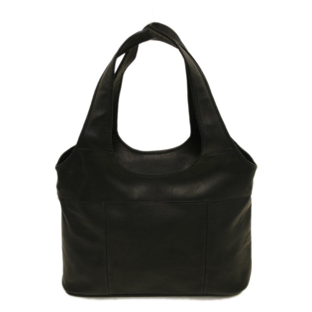 Amazon.com: Piel Leather Laptop Hobo, Black, One Size : Piel Leather ...