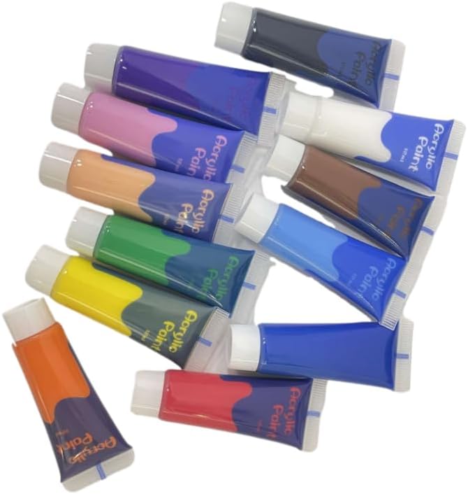 Amazon.com: 12 Shades of Grey Acrylic Paint Colors - Highly Pigmented ...