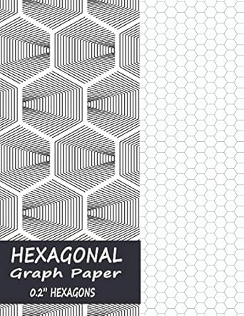 Amazon.com: Hexagon Graph Paper: Notebook of Small 0.2 Inches Hexes ...