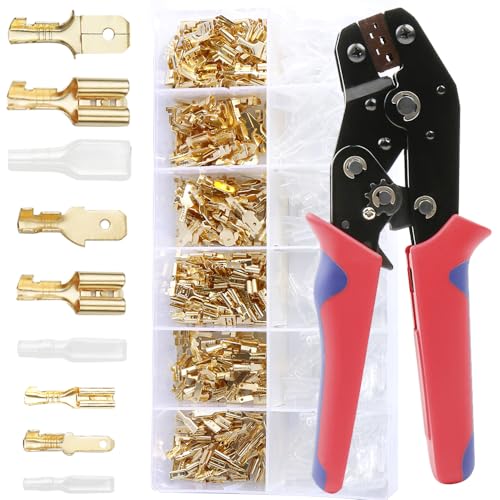 shengbowi 2.8/4.8/6.3mm Spring Plug Crimp Crimping Hand Tool Female ...
