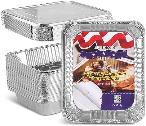 Amazon.com: 15 Pack Gold Aluminum Pan 9 x 13 Inches with Clear Lids ...