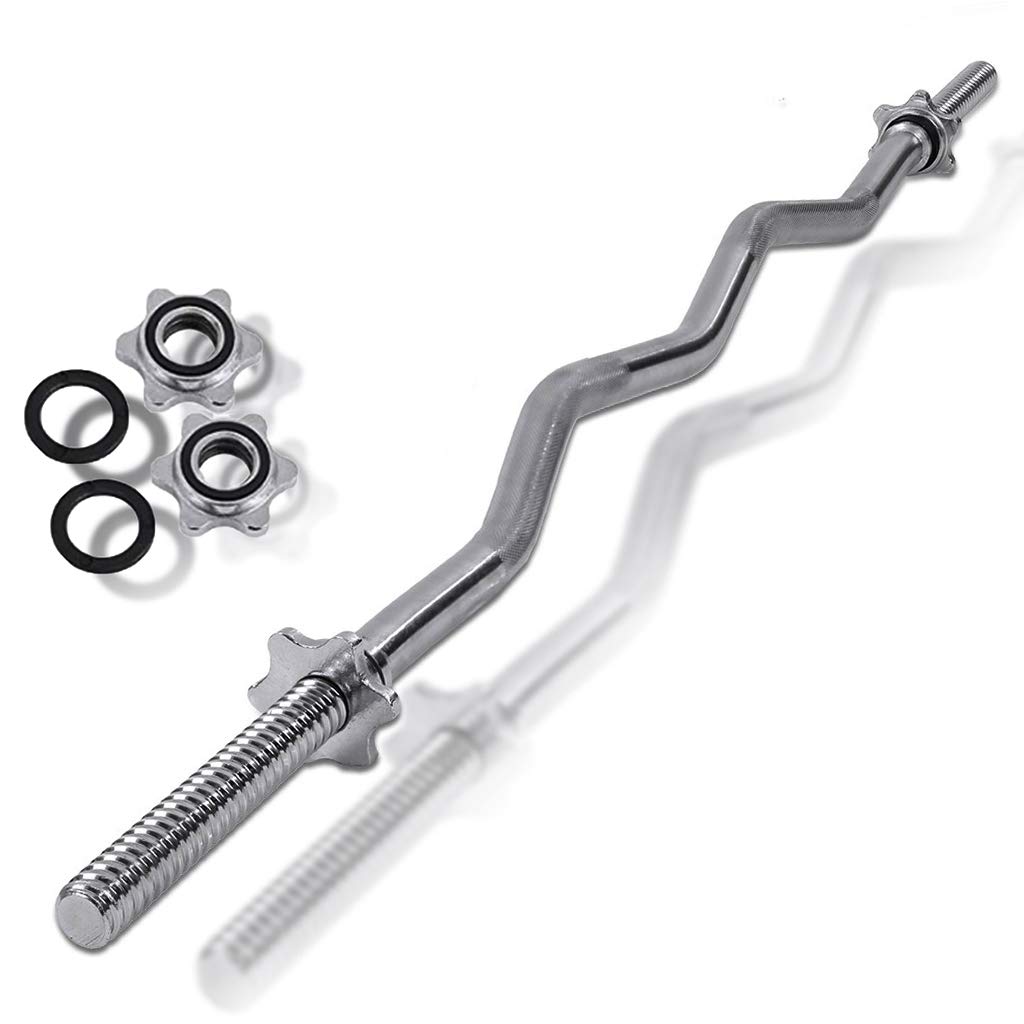 47inch Barbell Curl Bending Bar Ez Curl Bar Cross Weightlifting ...