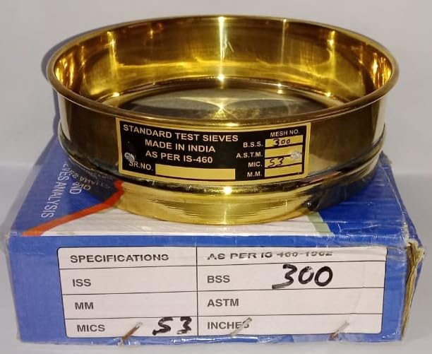 Test Sieve 8 inch (Diameter 200 mm) 53 Micron Stainless Steel Mesh with ...